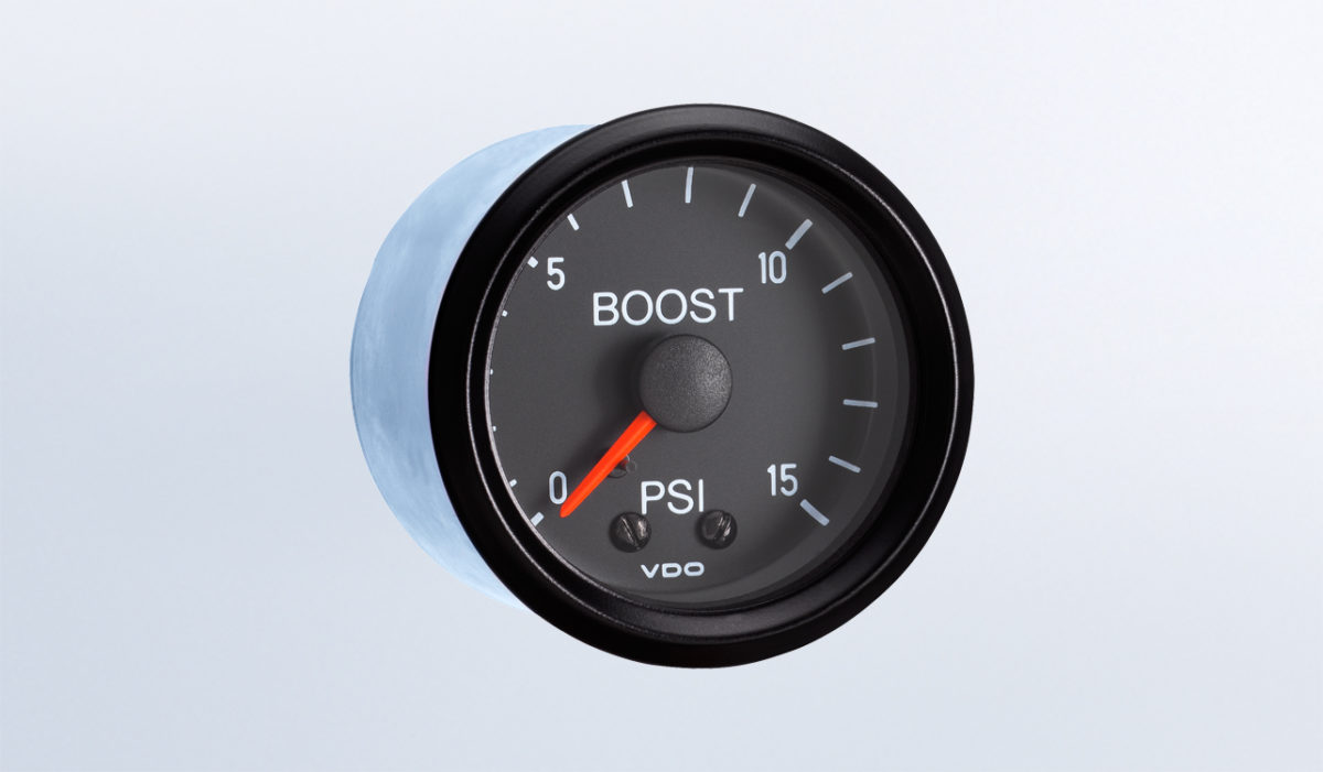15 PSI Mechanical Boost Gauge with Tubing and US Thread Adapters - VDO ...