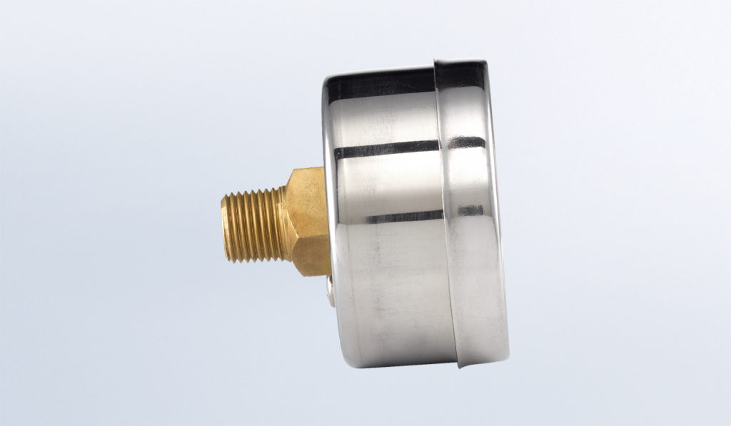 Direct Mount 15 PSI Mechanical Pressure Gauge, 1 1/2" Diameter, White ...