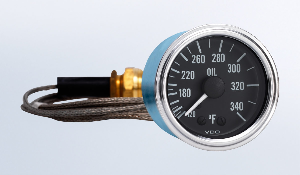 340°F Oil Temperature Gauge with 72" Capillary - VDO Instruments