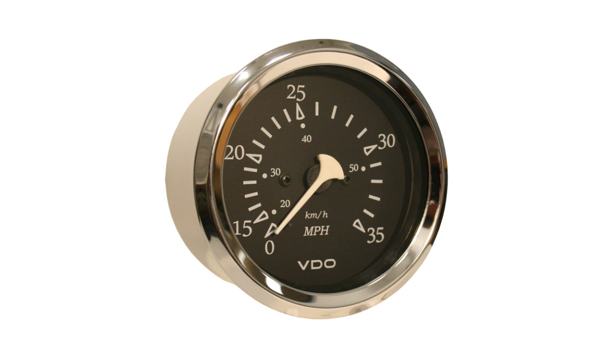 Cockpit Marine Black 35MPH 3 3/8" (85mm) Pitot Speedometer - VDO ...