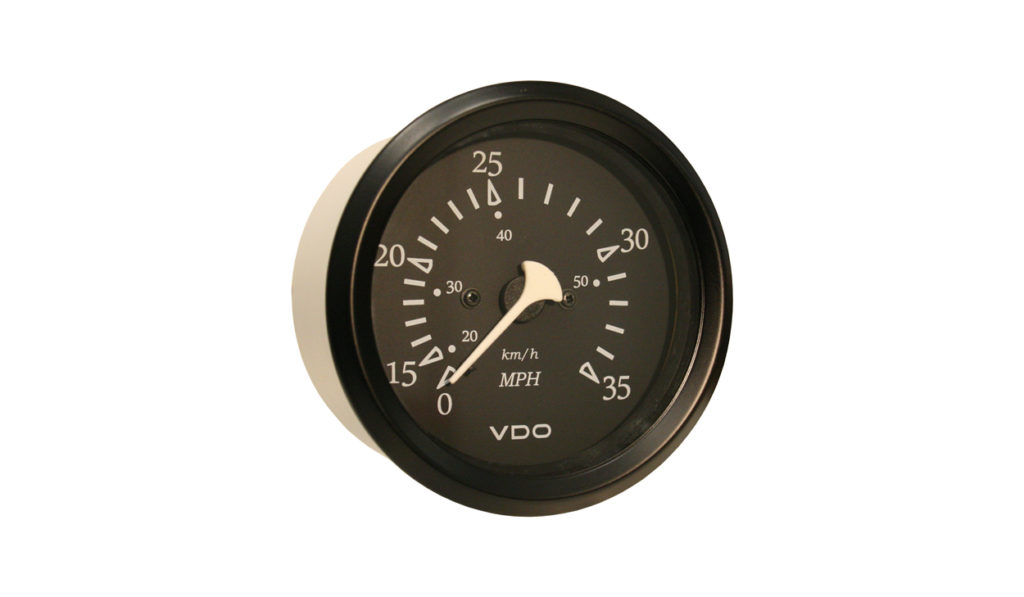 35MPH 3 3/8" (85mm) Pitot Speedometer - VDO Instruments