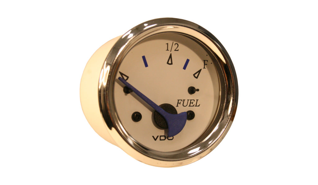 Cockpit Marine White Fuel Level Gauge. Use with Marine 240-33 Ohm Fuel ...