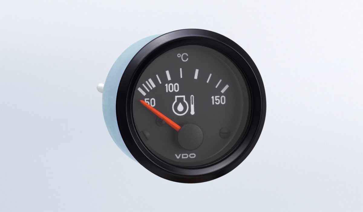150°C Oil Temperature Gauge, Use with VDO Sender, 12V, .250" Spade ...