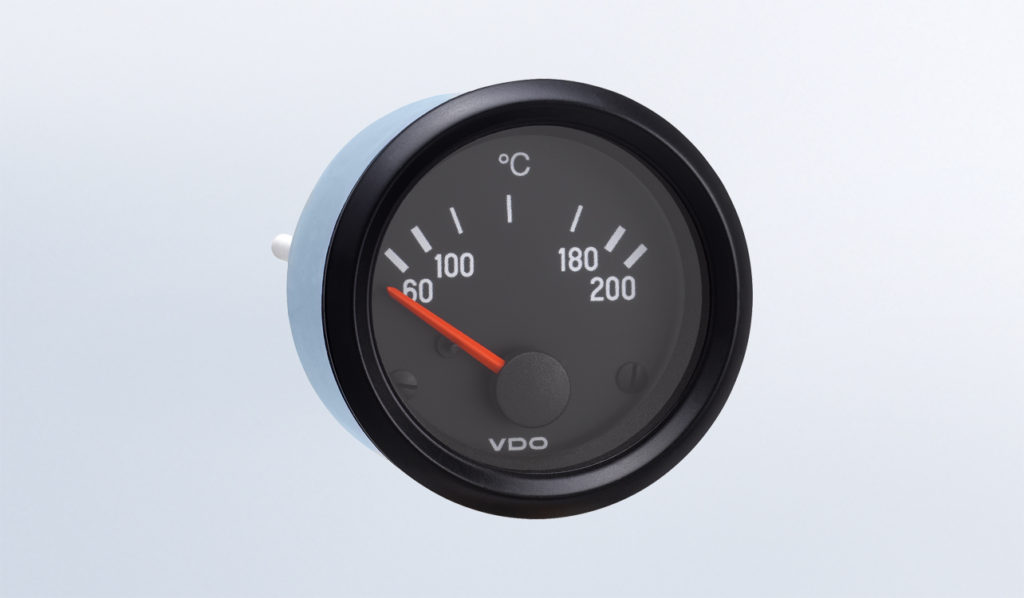 200°C Temperature Gauge, Use with VDO Sender, 12V, .250" Spade ...