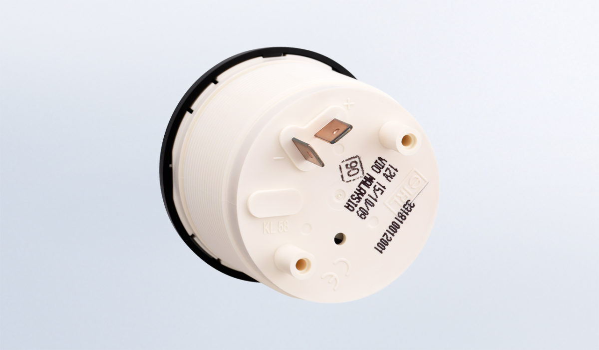 Universal 2 1/16" (52mm) Round Hourmeter, 100K Hours, LED Illumination ...