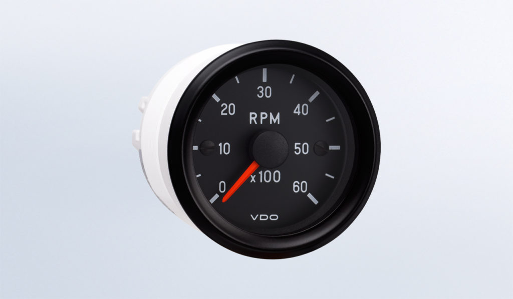 6,000 RPM 2 1/16" (52mm) Tachometer, 12V - VDO Instruments
