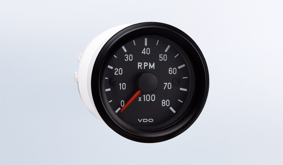 8,000 RPM 2 1/16" (52mm) Tachometer, 12V - VDO Instruments