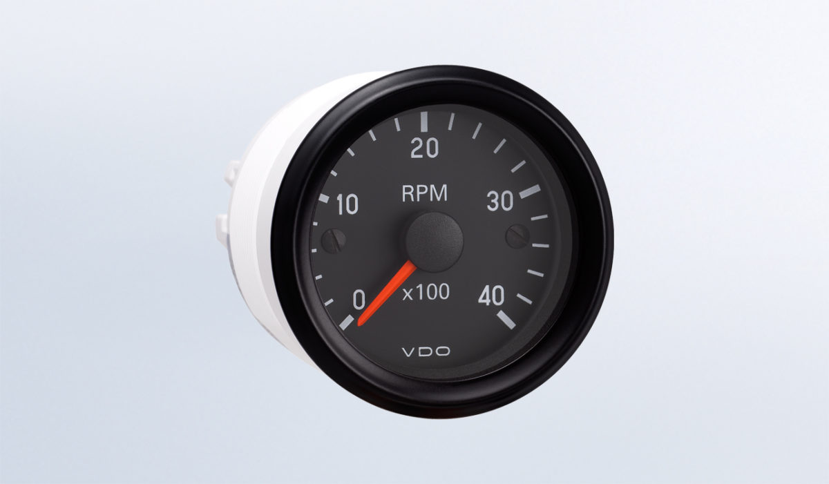 4,000 RPM 2 1/16" (52mm) Tachometer, 12V - VDO Instruments