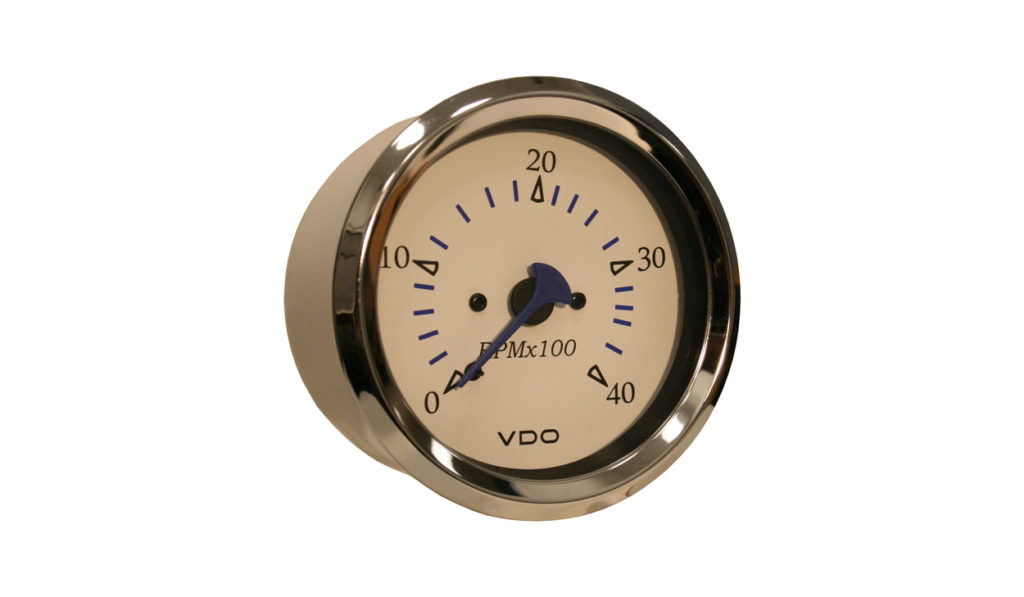 Cockpit Marine White 4000RPM 3 3/8" (85mm) Diesel Tachometer ...
