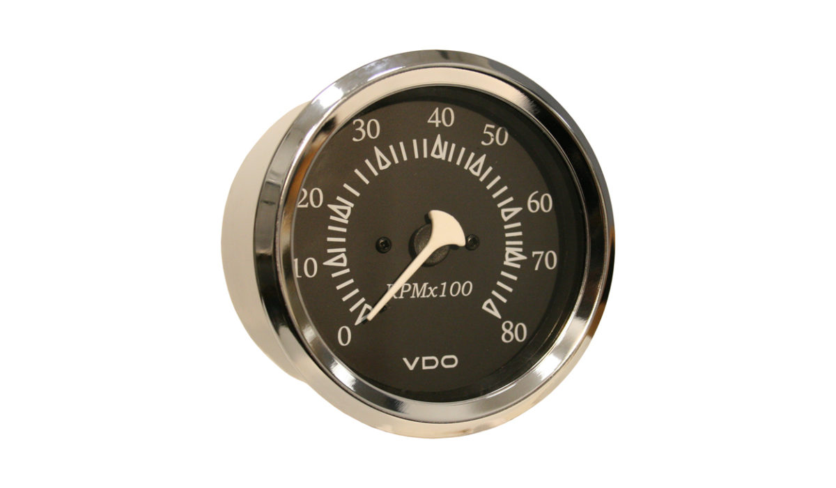 Cockpit Marine Black 8000RPM 3 3/8" (85mm) Outboard Tachometer. 12V ...