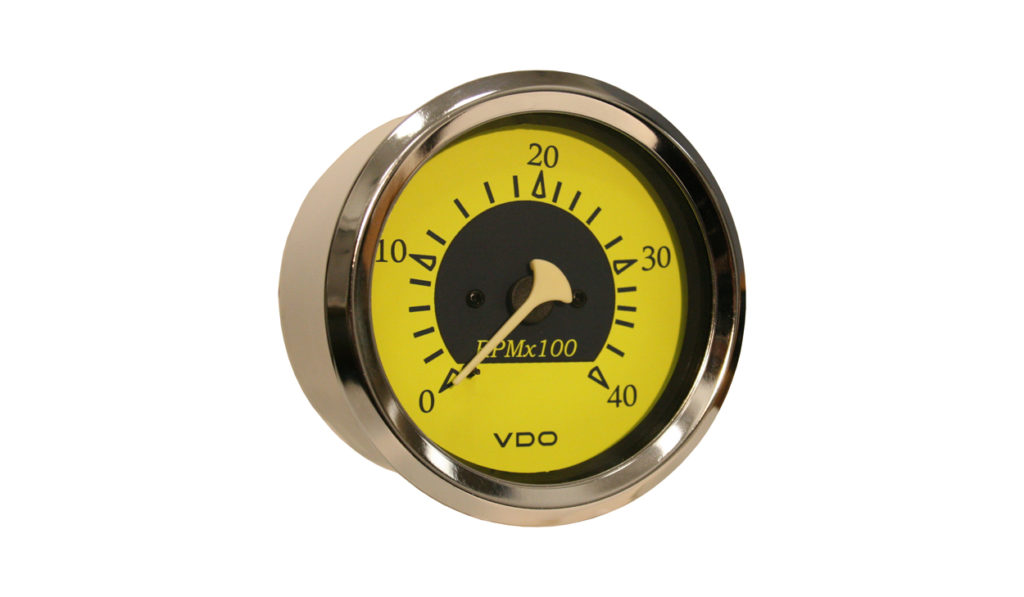 Cockpit Marine White 4000RPM 3 3/8" (85mm) Diesel Tachometer (Flywheel ...