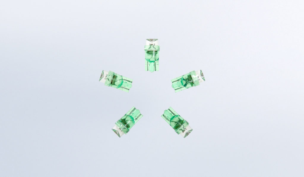 Green LED Wedge Type Bulb (Type E) Upgrade Kit for 5 Gauge Kits - VDO ...