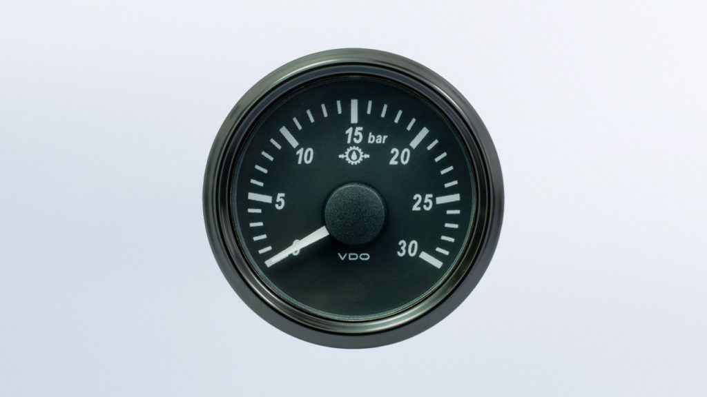 2 1/16in (52mm) 30bar brake pressure gauge. - VDO Instruments