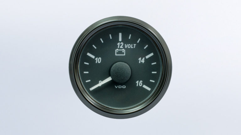 2 1/16in (52mm) voltmeter for 12V systems. - VDO Instruments