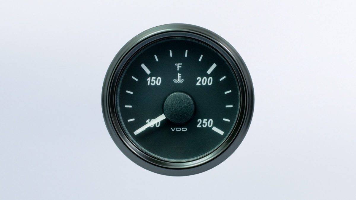 SingleViu 2 1/16in (52mm) 250°F water temperature gauge. Retail pack ...