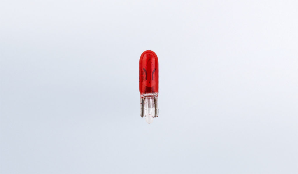 Type D Wedge Based Peanut Bulb, red, 24V. 1.2W, 4 Pack - VDO Instruments